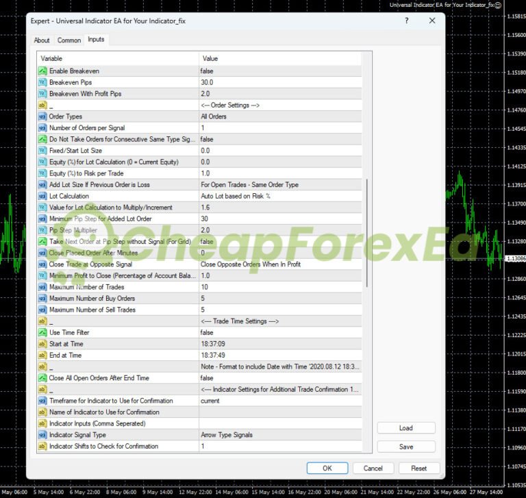 Universal Indicator EA for Your Indicator MT4 + Setfiles 【Download ...